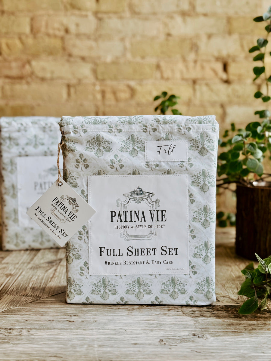 Patina Vie Artemisia Wrinkle Resistant & Easy Care Sheet Set, Full