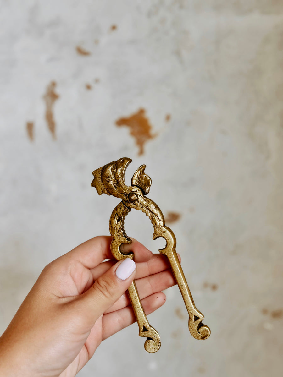 Patina Vie Vintage Brass Rooster Nutcracker