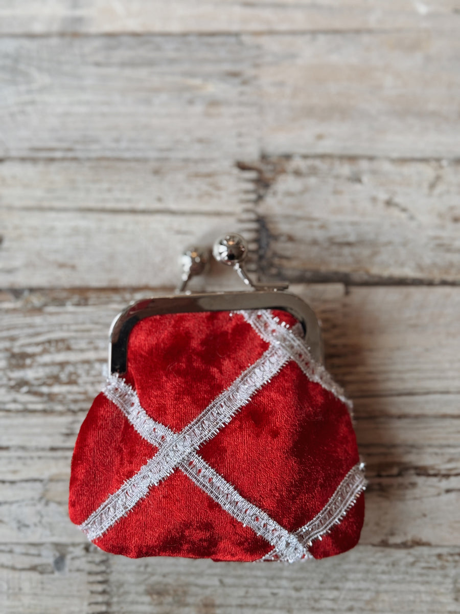Red Velvet Hand-Made Coin Purse – Patina Vie